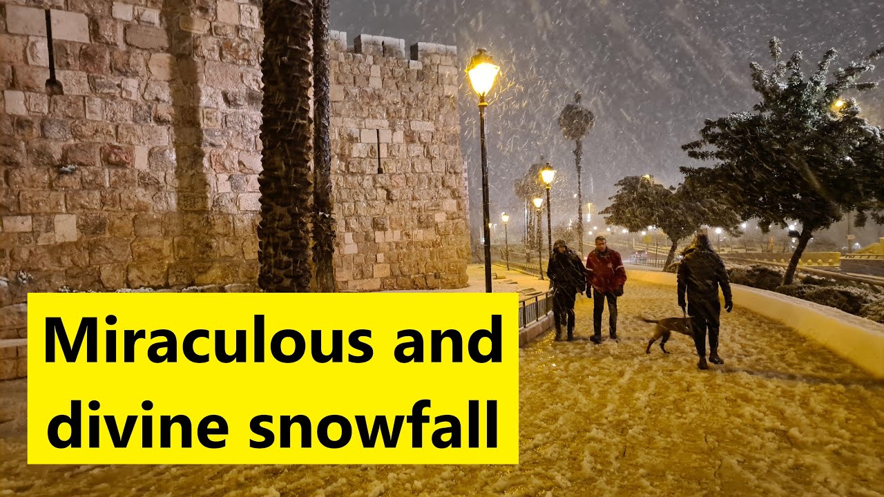 A rare and heavenly snowfall over the sacred city of Jerusalem (January ...