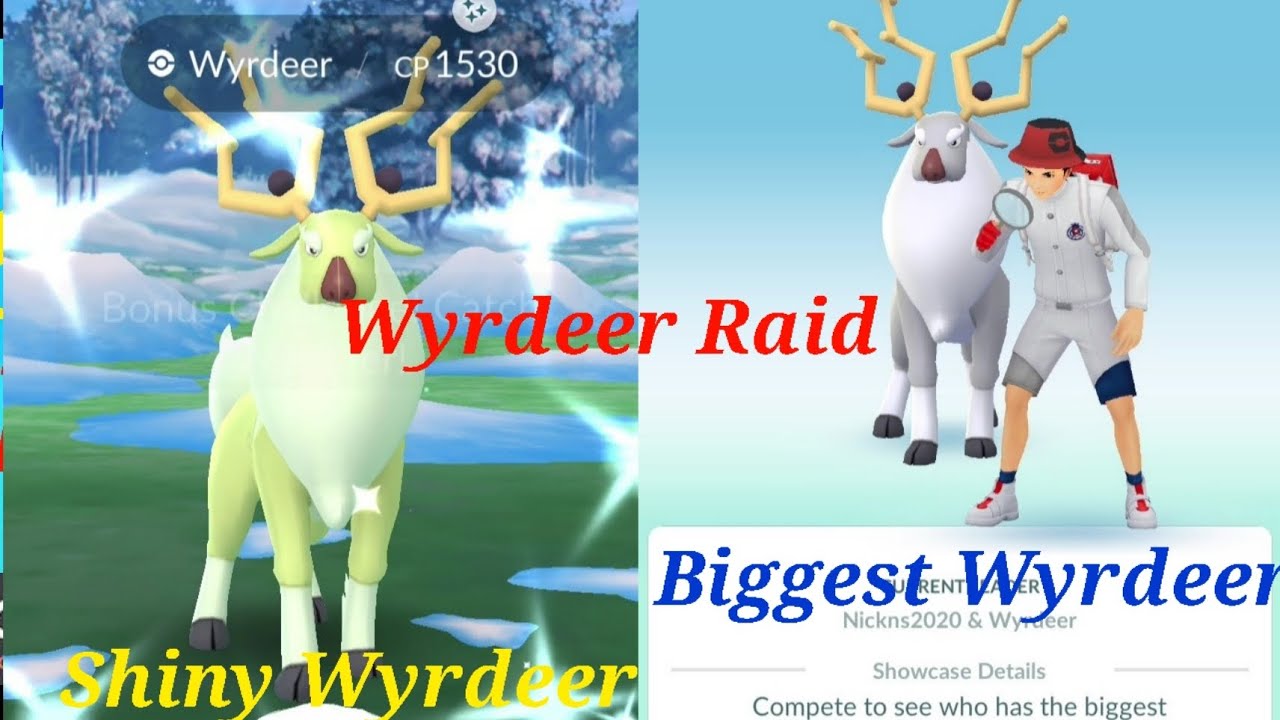 Shiny Wyrdeer|| Wyrdeer Raid Day|| Biggest Pokemon - YouTube