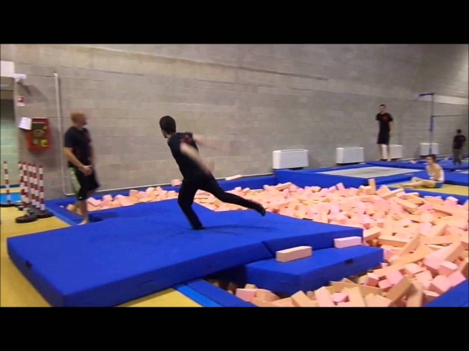 Tricking: J-step Gainer attempt - YouTube
