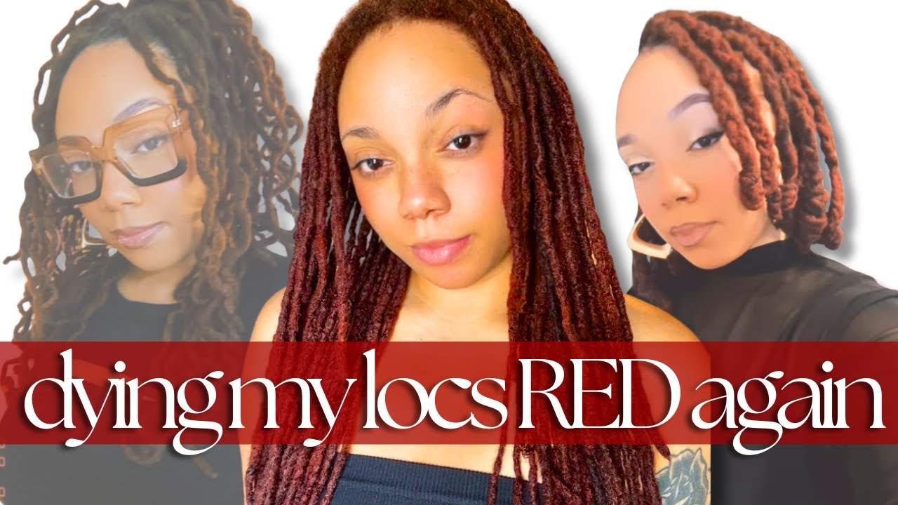 How to DIY Dye Locs Copper Red at Home | Root Touch Up Tutorial (No ...