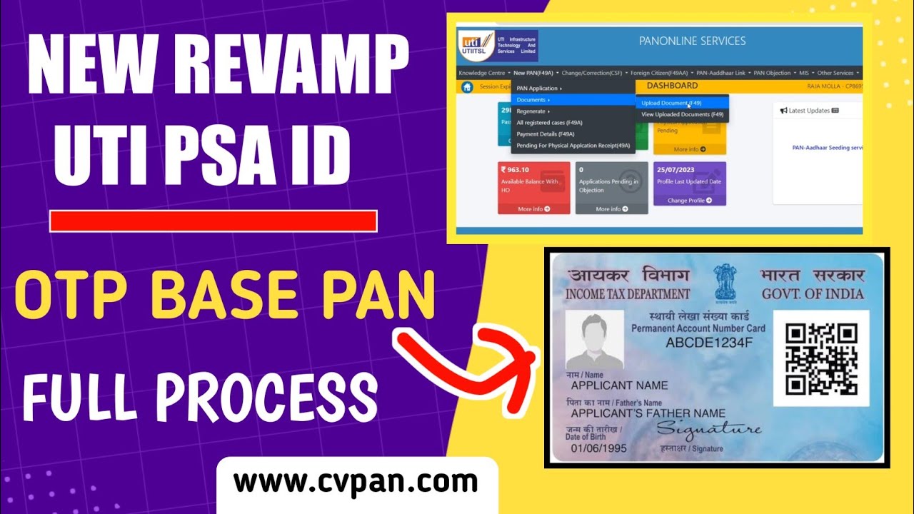 How To Apply Uti ekyc New Pan Card/ New Portal Live Otp Pan Apply | UTI ...