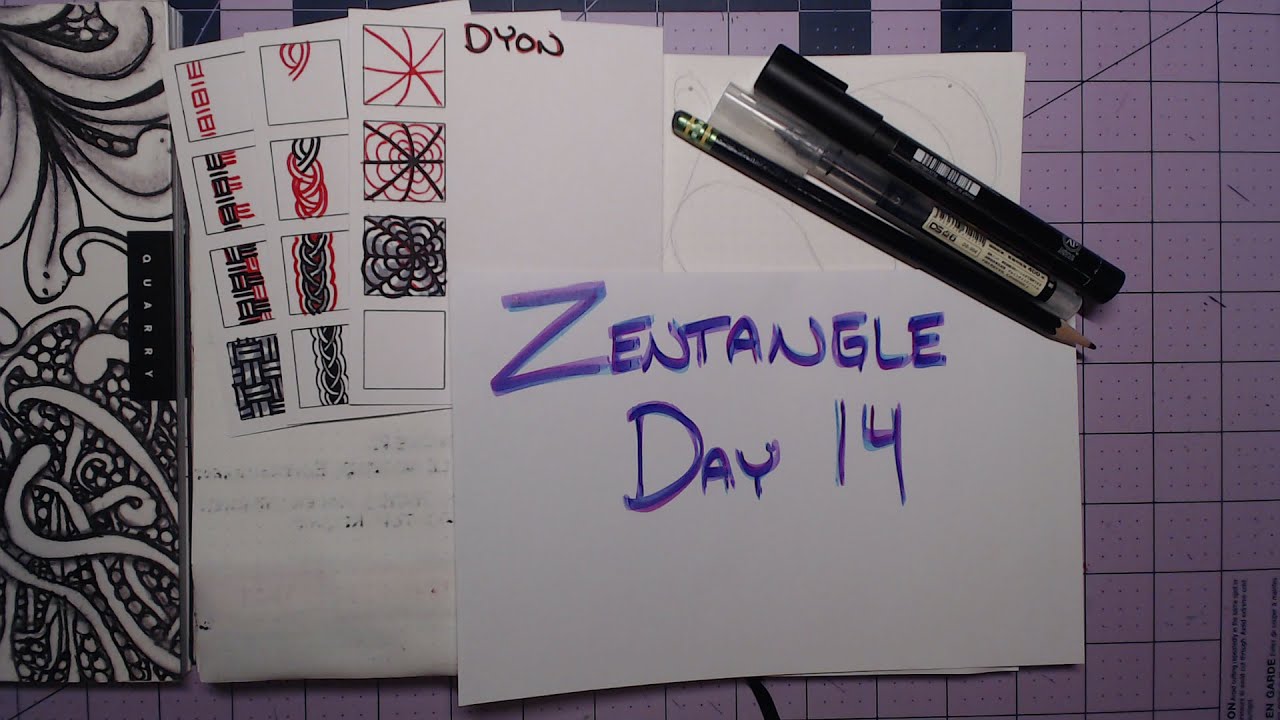 Zentangle Day 14 - Dyon - Chainging - Keeko - YouTube