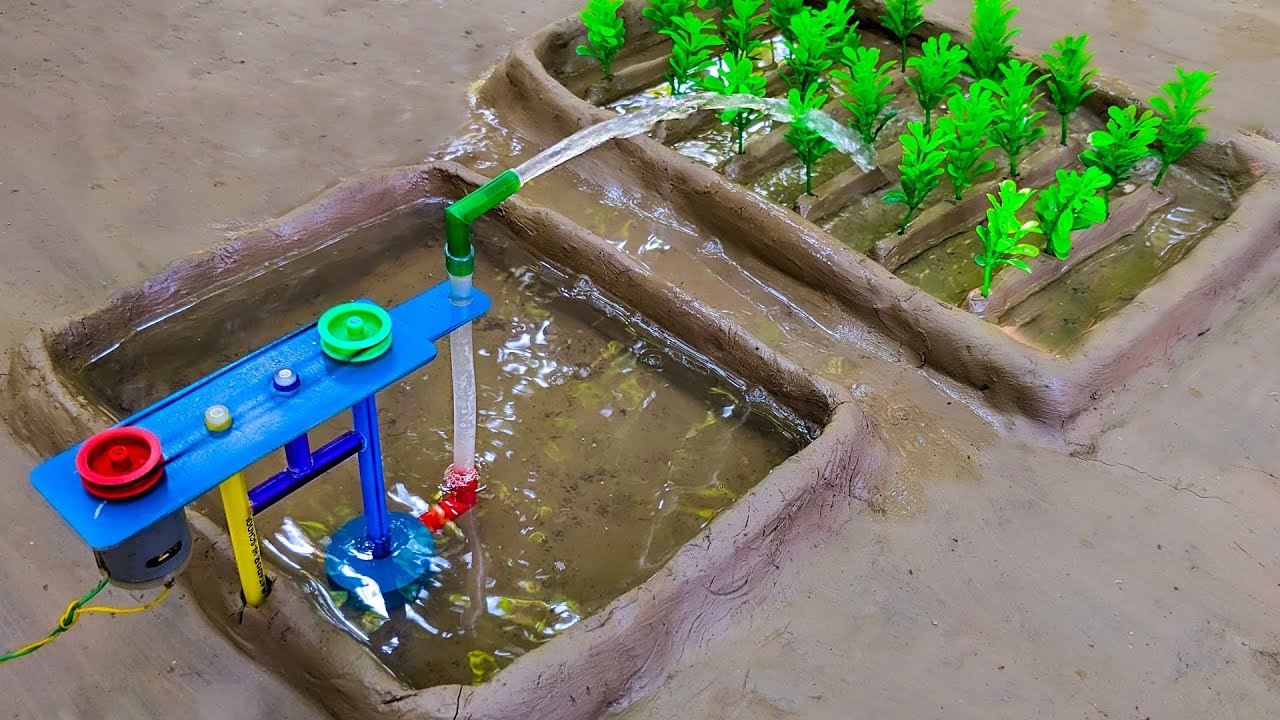 New Technology Mini Water Pump Farming Science Project | Diy Project ...