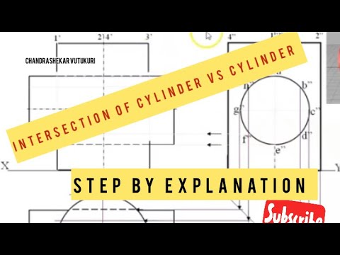 INTERSECTION OF CYLINDER vs CYLINDER -ENGINEERING GRAPHICS - YouTube