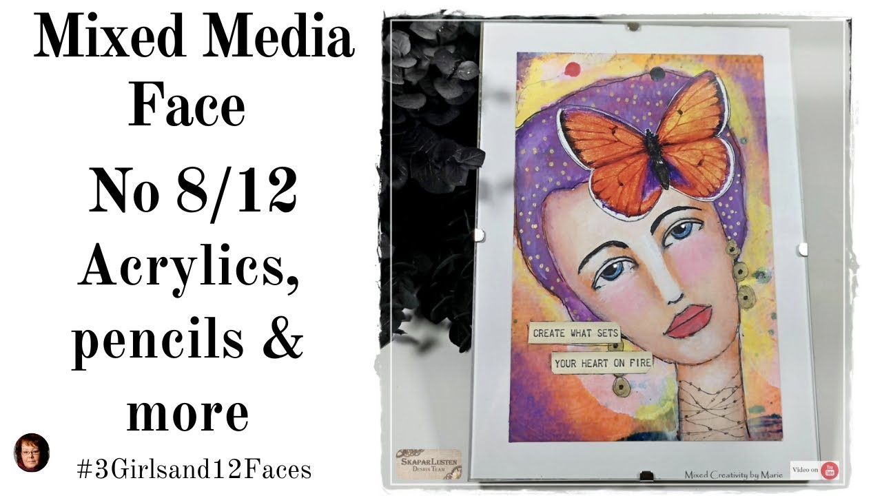 Mixed Media Face No 8/12 - Acrylics & more. Create what sets your heART ...