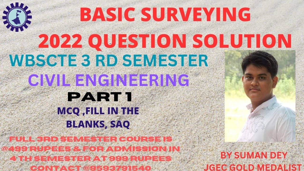 3RD SEMESTER 2022 WBSCTE / BASIC SURVEYING / PREVIOUS YEAR SOLUTION ...