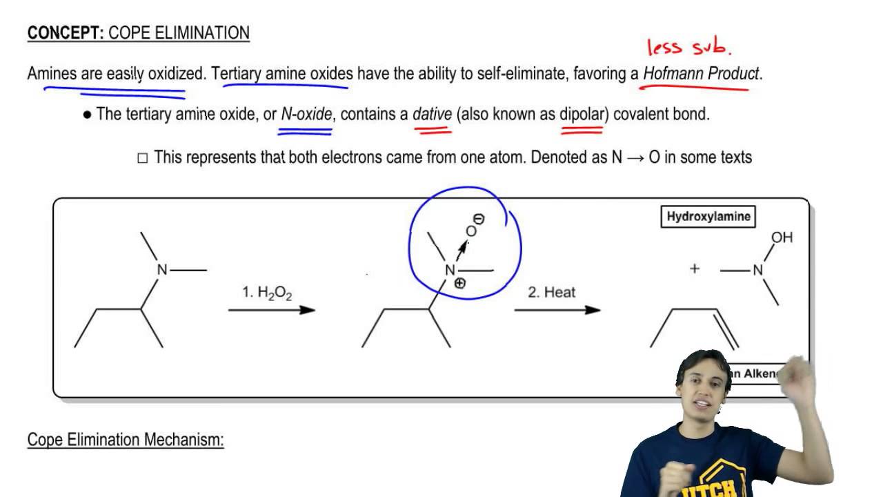 Cope Elimination General Reaction - YouTube