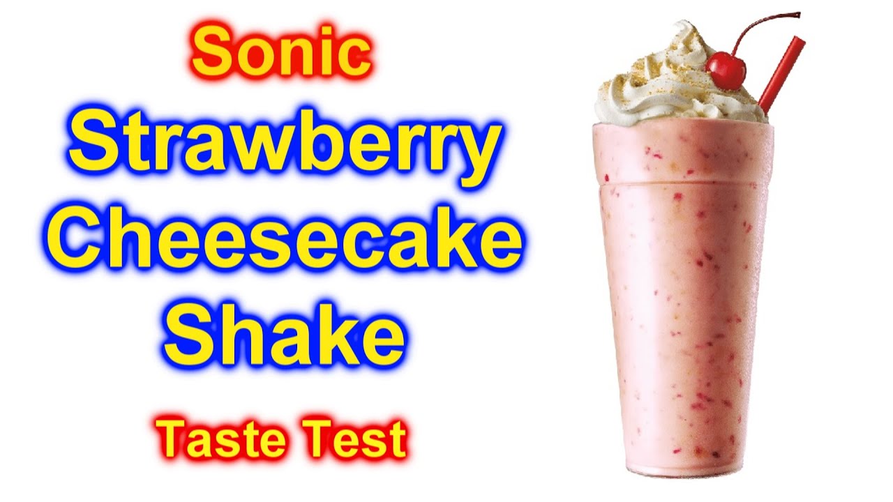 SONIC Strawberry Cheesecake Master Shake® Taste Test - YouTube