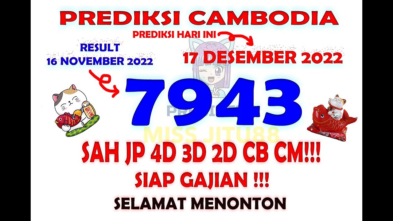 Prediksi CAMBODIA 17 desember 2022 - Bocoran togel cambodia Angka togel ...