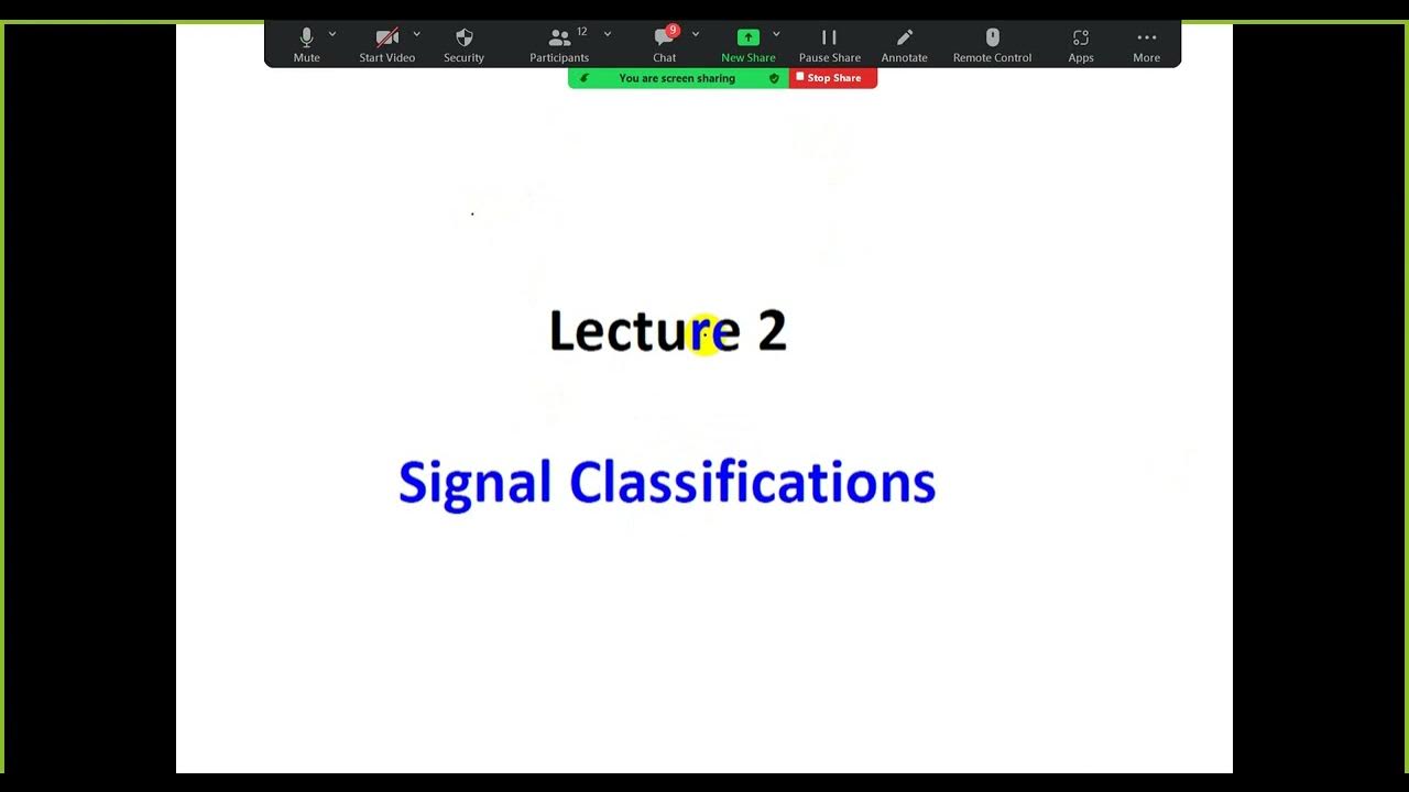 Lecture No 2, Signals Analysis and Systems Fall 2022 - YouTube