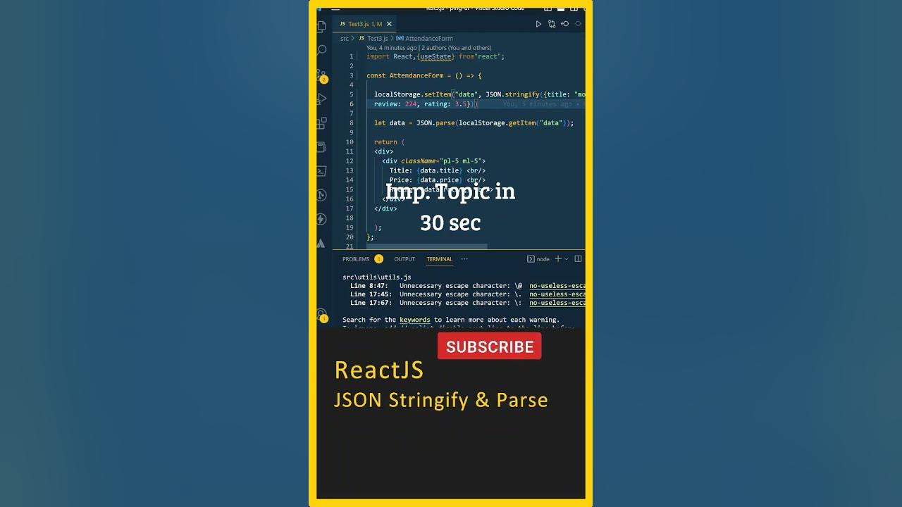 JavaScript JSON Parse, Stringify, React Telugu, Frontend, ReactJS ... JavaScript JSON Parse, Stringify, React Telugu, Frontend, ReactJS ...