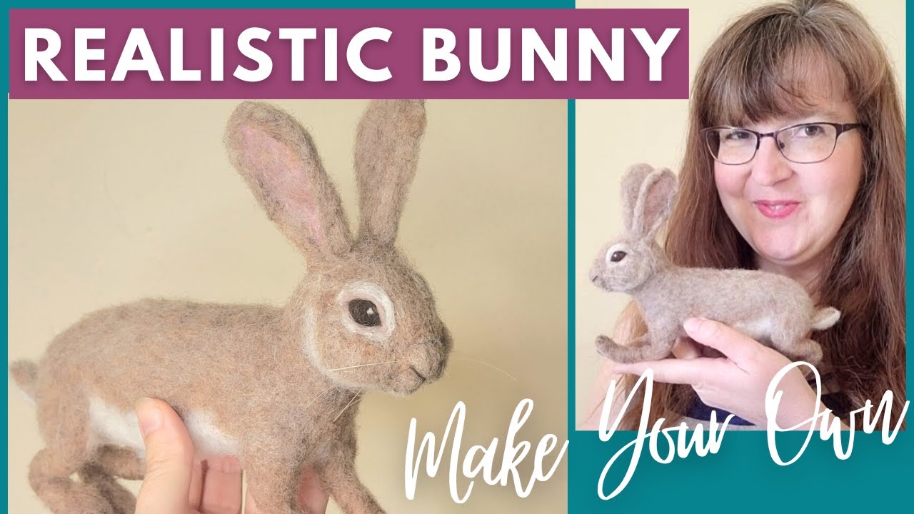 How to make a REALISTIC NEEDLE FELTED BUNNY | Cute Wild Rabbit from ...