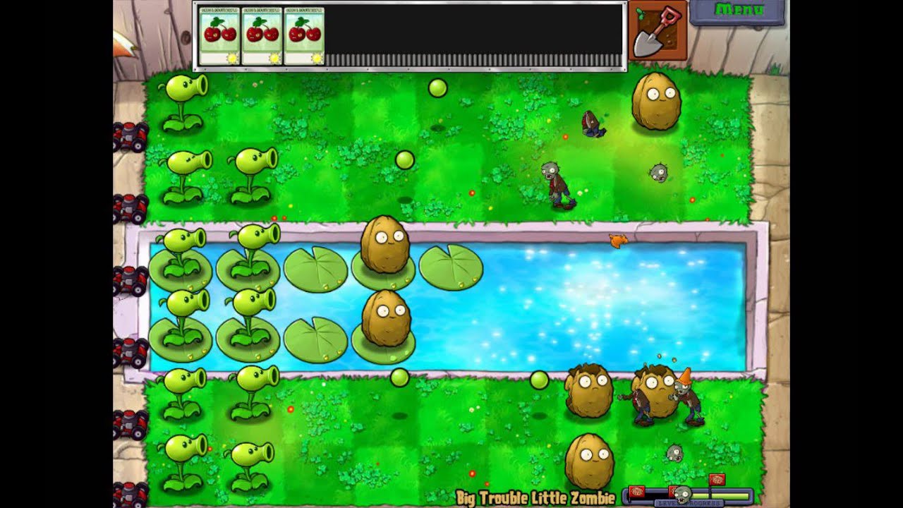 Plants vs. Zombies gameplay - Mini Game "Big trouble little zombie ...