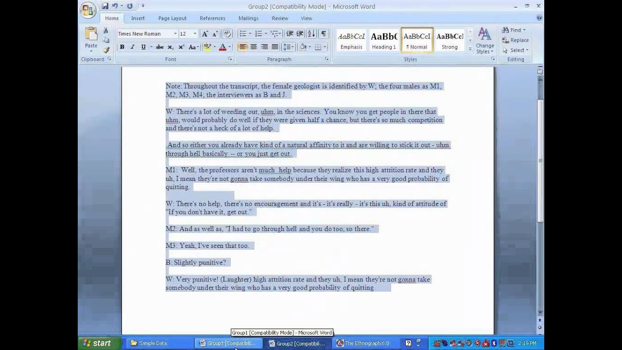 25.1 How to analyse qualitative data using Ethnograph - Part 01 ...