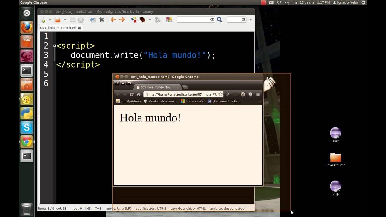 Javascript: 001 Hola Mundo - YouTube