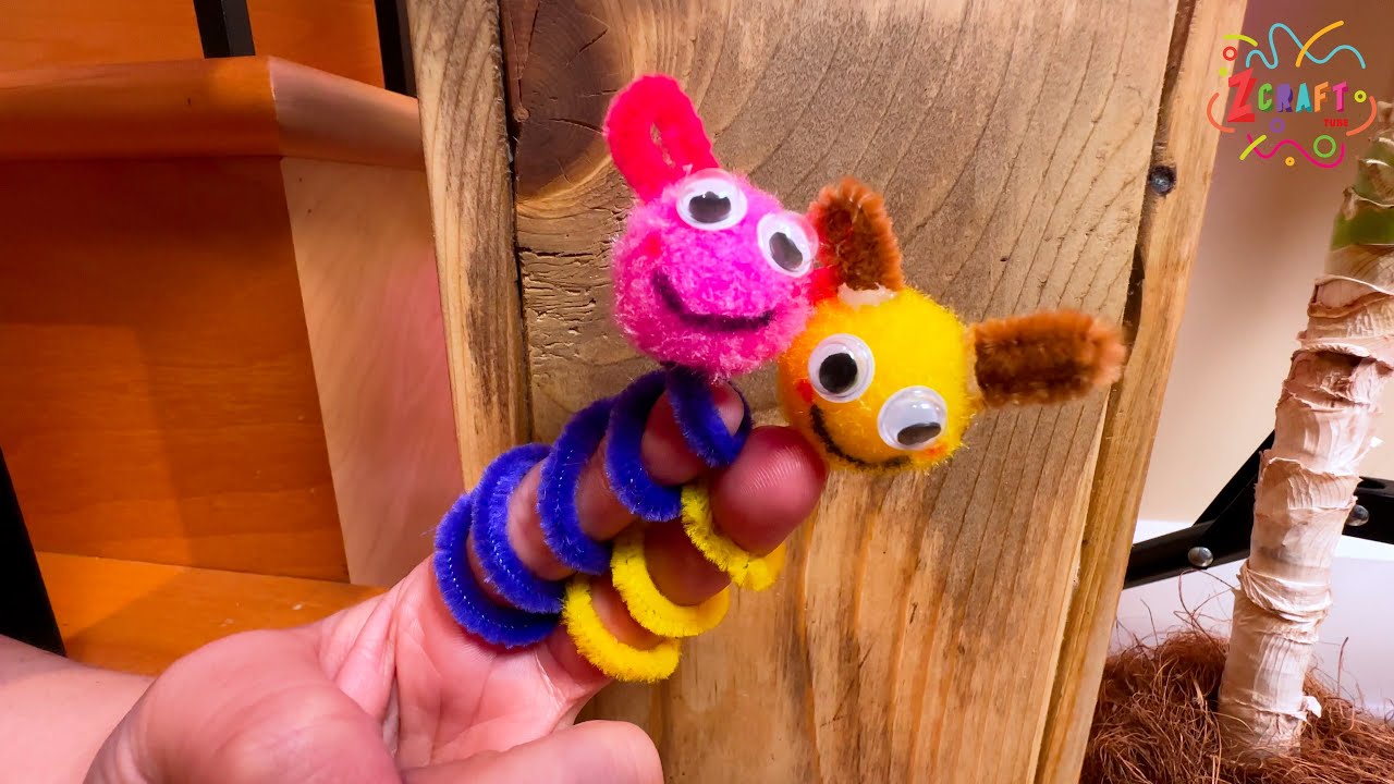 🌈 Colorful Wire Cleaner Finger Puppets: DIY Craft Tutorial 🎨 #diy # ...
