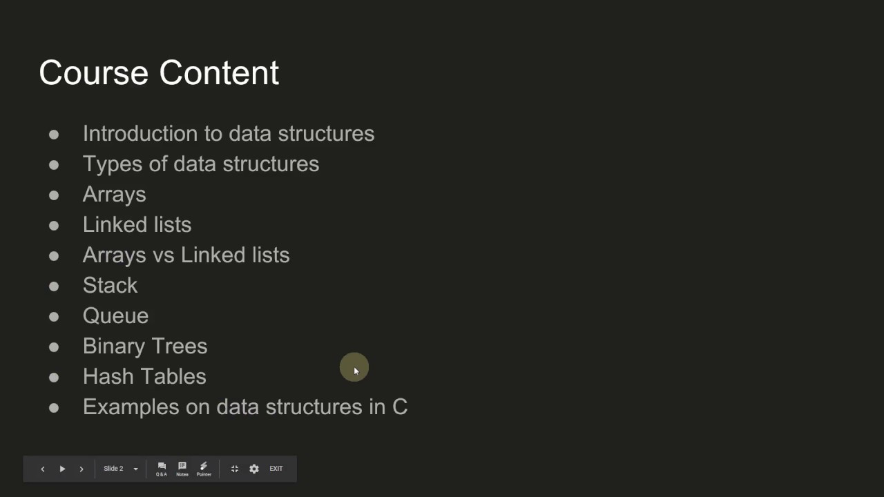 Introduction to Data Structures in C (Arabic) - YouTube
