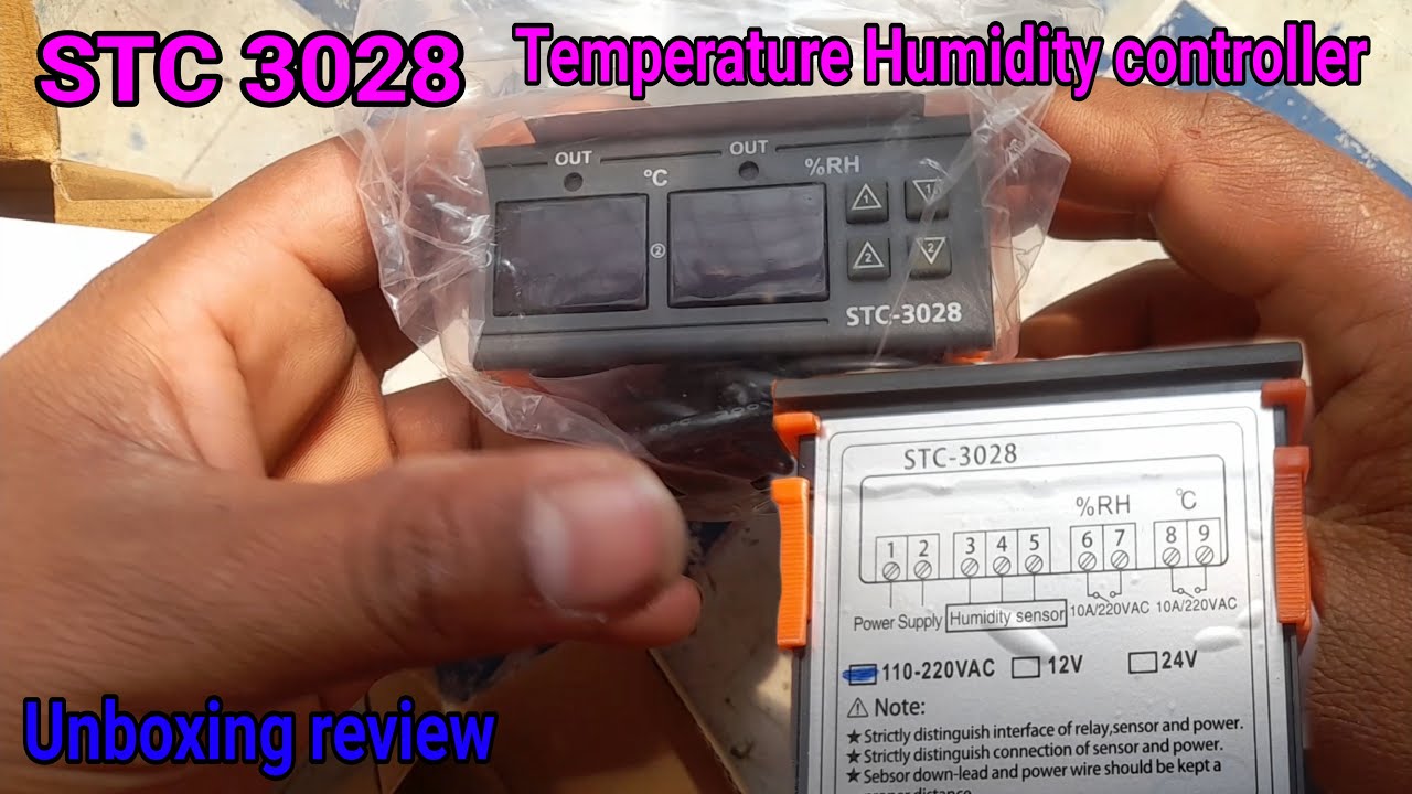 STC 3028 temperature humidity controller unboxing and review - YouTube