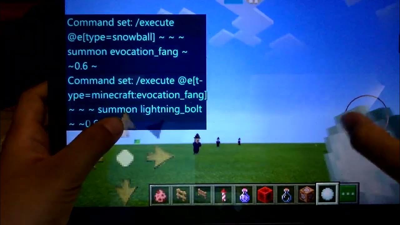 Minecraft Evocation Fang Fang Snowball Command Block Tricks Youtube