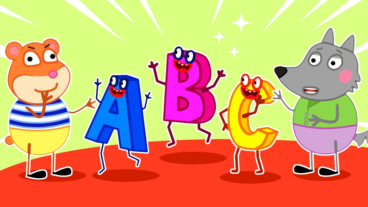 Cute Animals Learn English ABC Flashcards with Wolfoo and Hamster | Pug ...