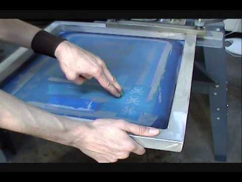 How To Screen Print: Sleeve Print Demo - Grey On Black - YouTube