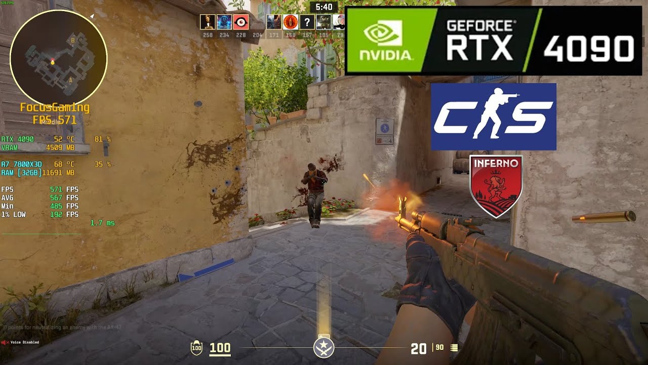CS2 Inferno: RTX 4090 24GB | RYZEN 7 7800X3D | 1440p Low Settings ...