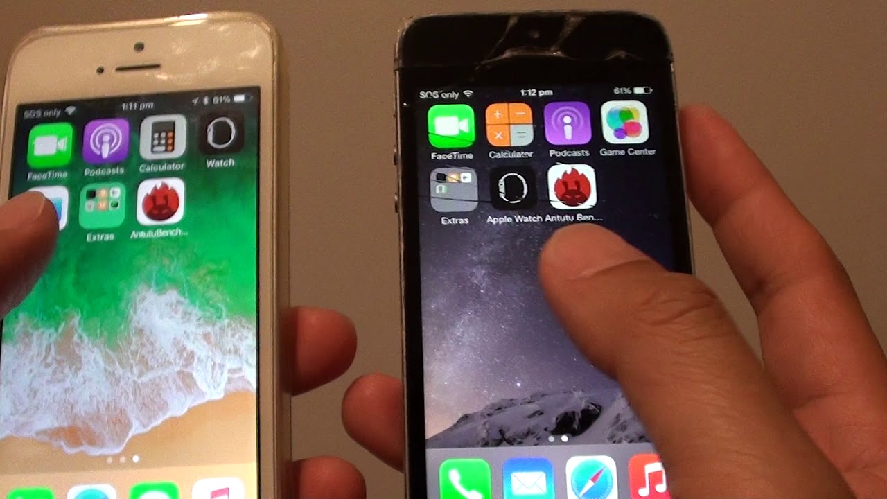 iPhone 5S: Speed Performance Test on iOS 11 Vs Older iOS - YouTube