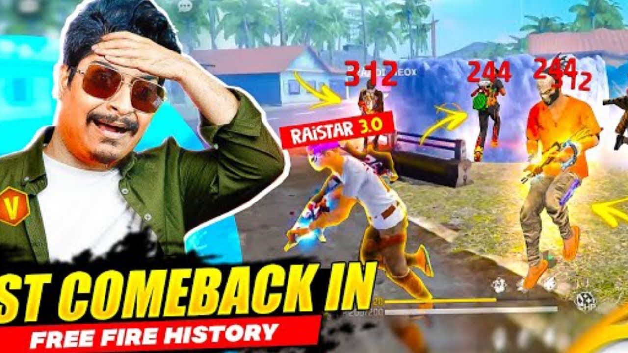 GREATEST COME BACK IN FREE FIRE HISTORY ⚡😵 // @TotalGaming093 ...