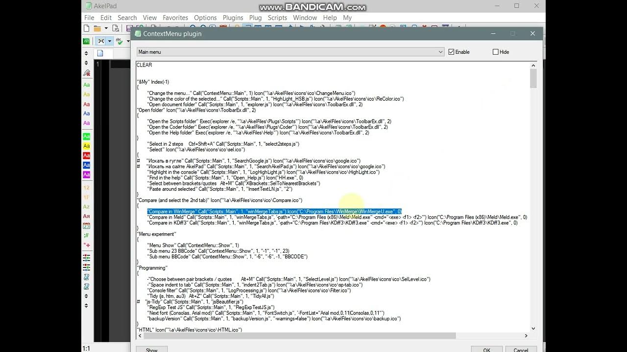 AkelPad+PureBasic Editing menus - YouTube