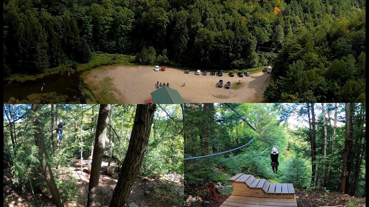 Zip Line and Aerial Trek Caverne Lafleche Arbraska - YouTube