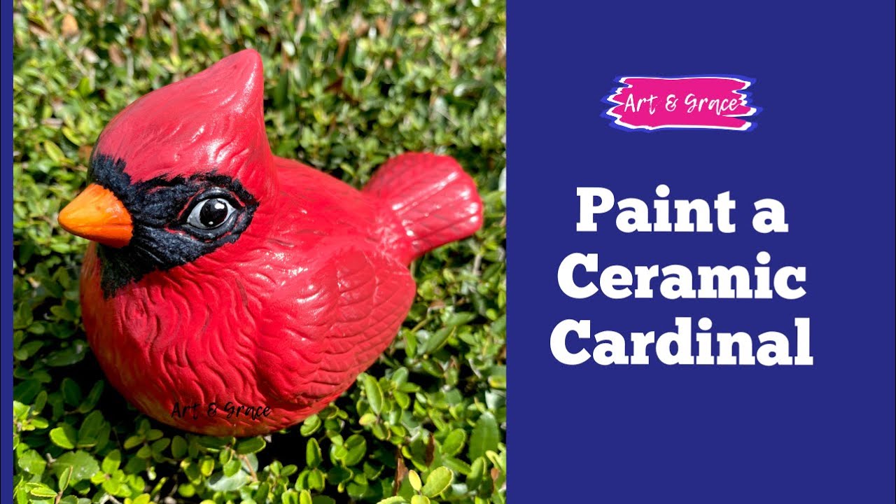 Paint a Ceramic Cardinal - Easy Tutorial - YouTube