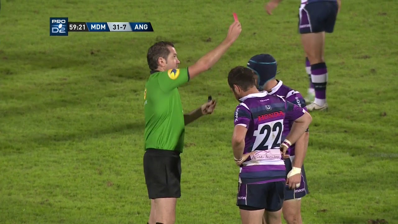 Lucas Martin Caneda red card - tackle in the air (SAXV v Mont-de-Marsan ...