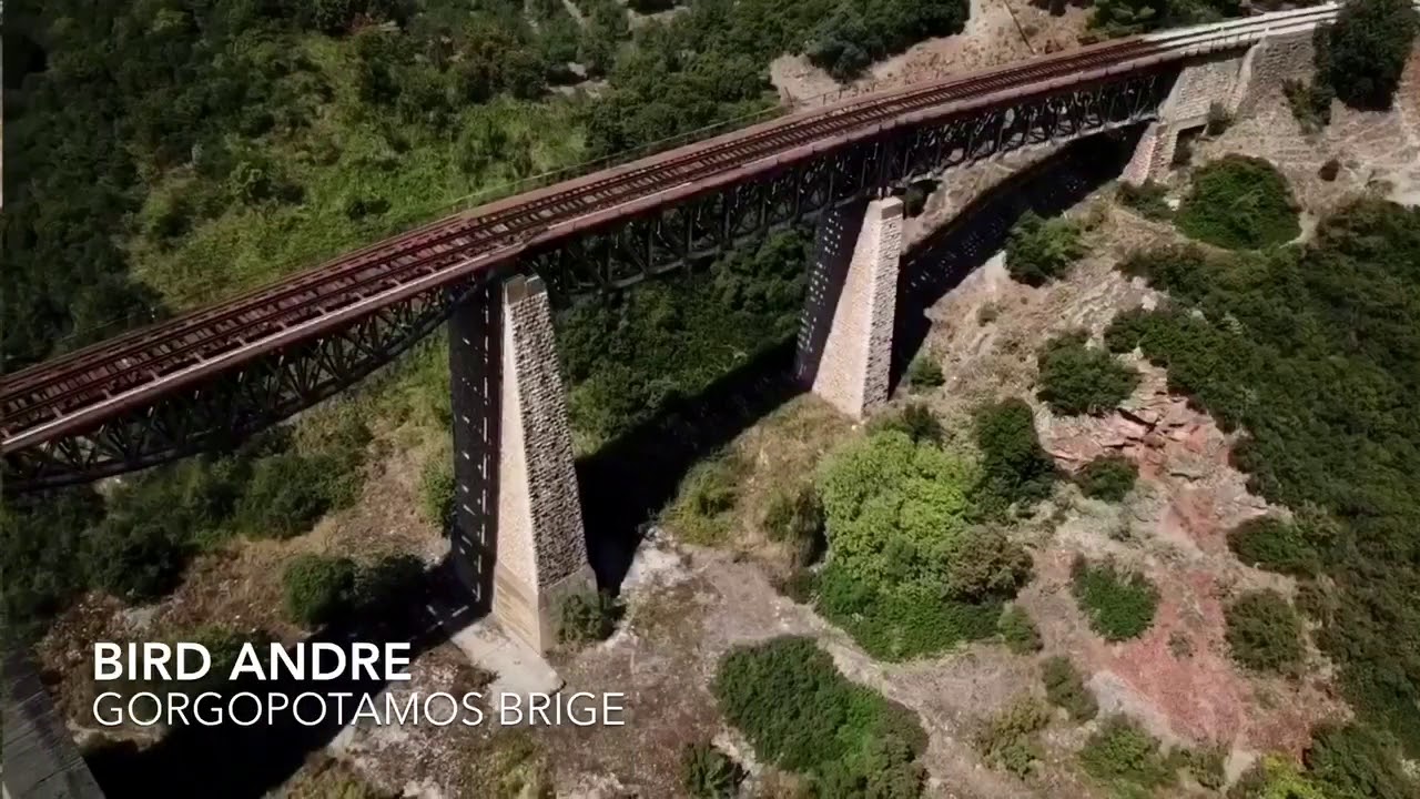 Γοργοπόταμος η γέφυρα της αντιστασης από drone view - the historic ...
