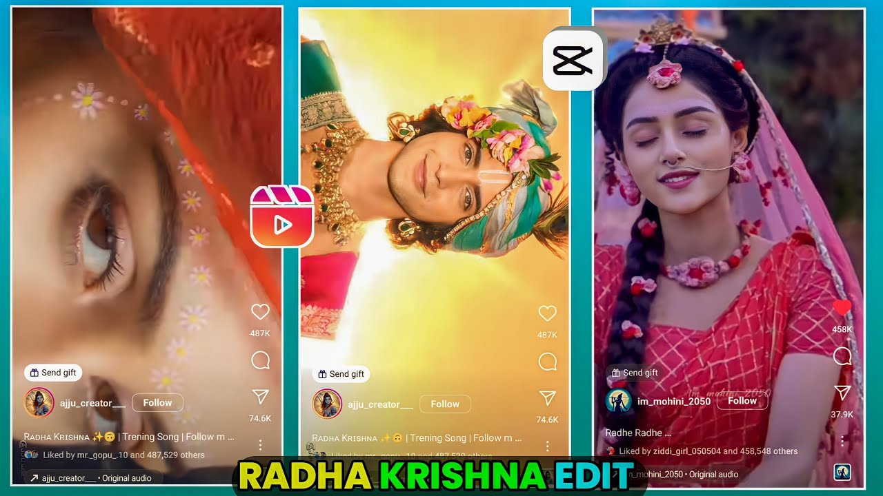 😍Radha Krishn Video Editing | Radha Krishna Instagram Trending Reel ...
