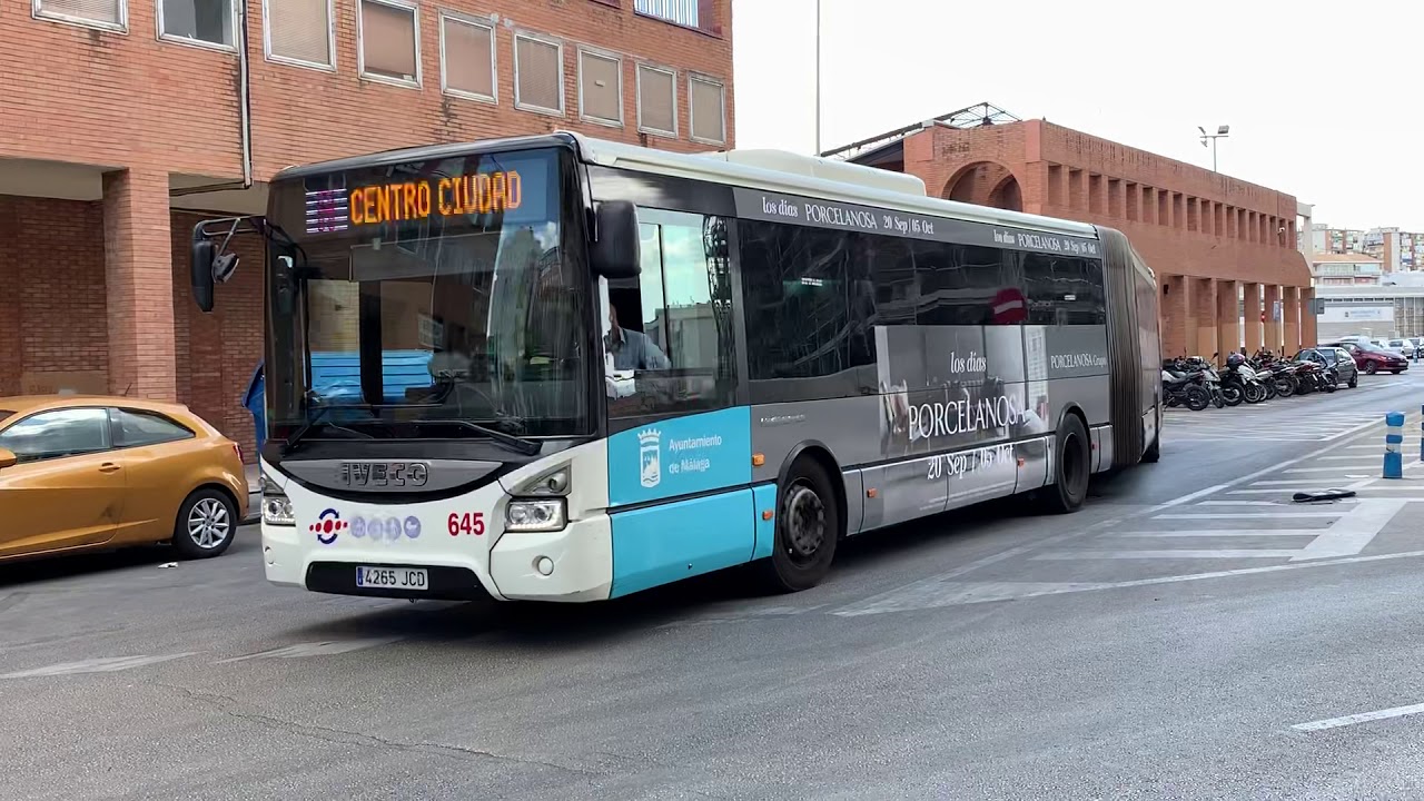 EMT Malaga Bus 645 On A From Malaga Bus Station To Aeropuerto Malaga ...
