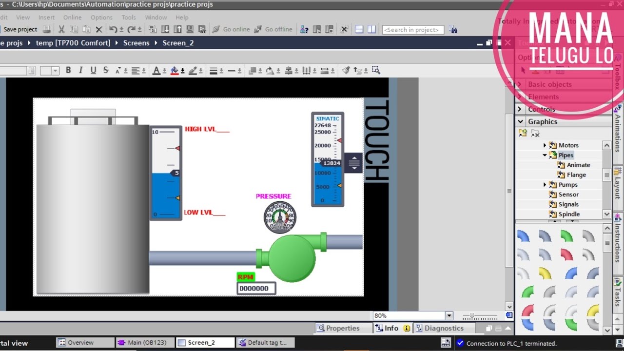 AUTOMATIC WATER TANK LEVEL MAINTAIN PROGRAM WITH HMI DESIGN - YouTube