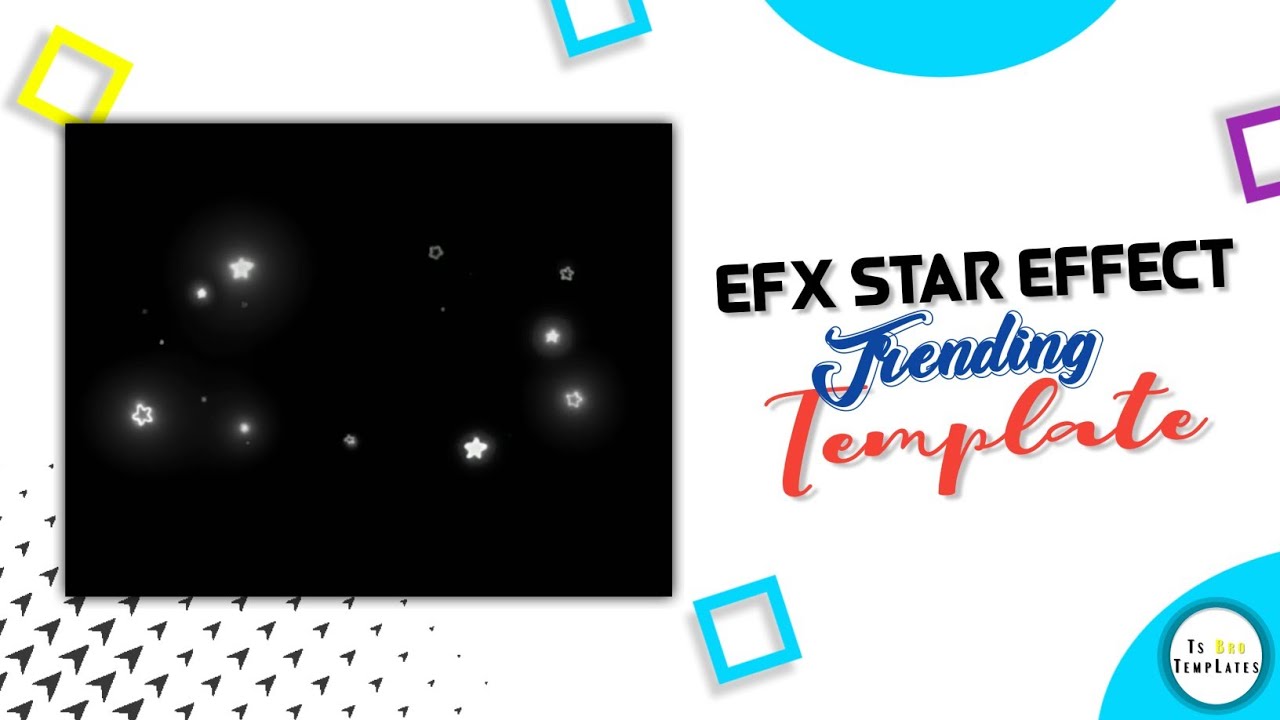 Efx Star Effect black screen Trending template video | Background ...