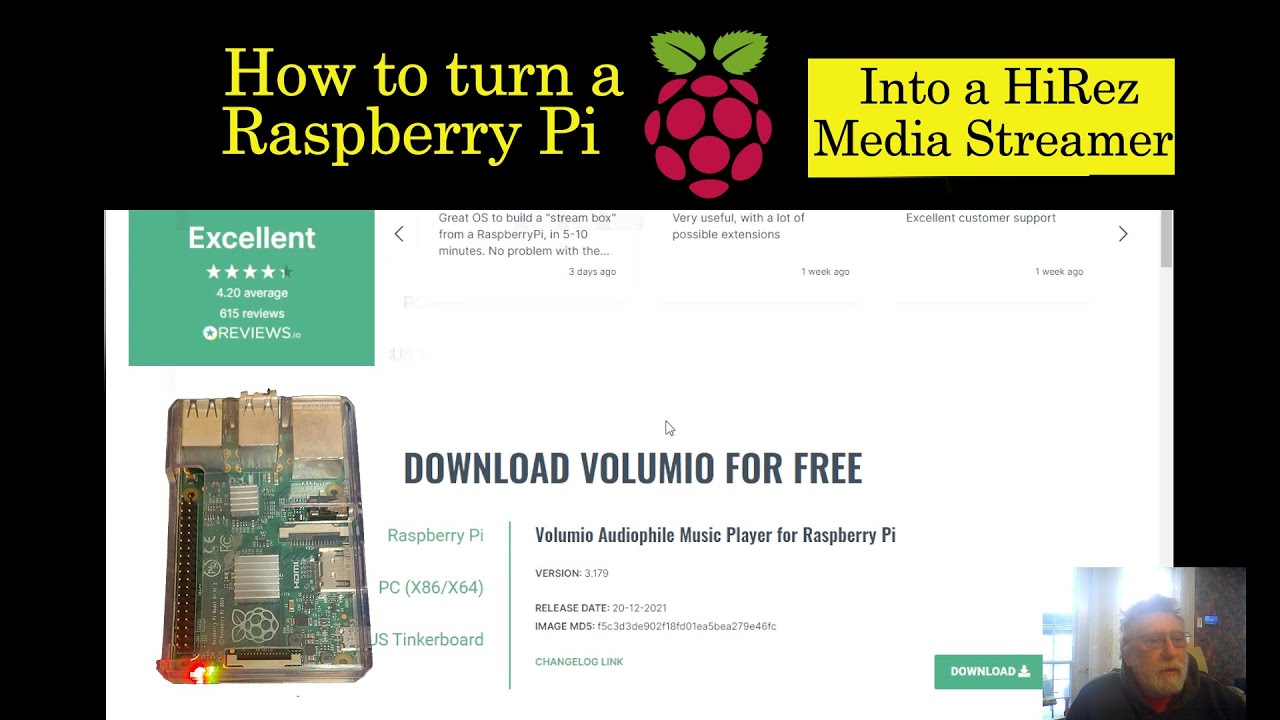 HiRez audio - Raspberry Pi Volumio streamer setup - Setting up volumio ...