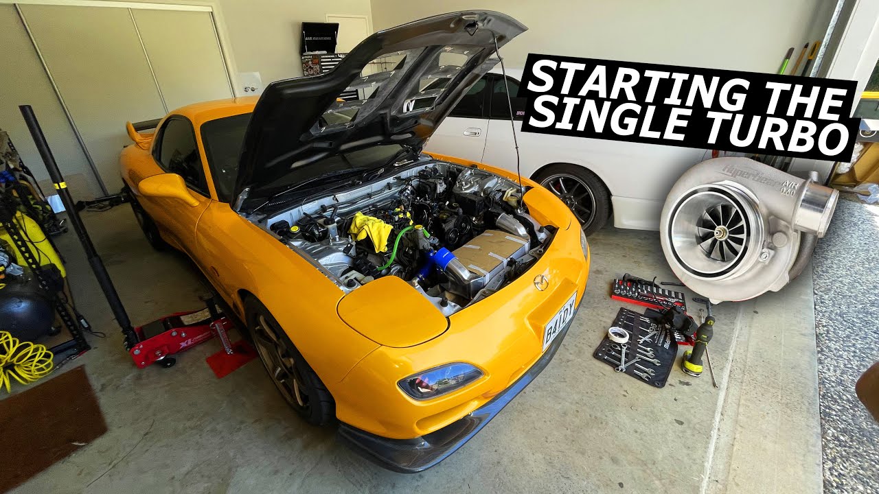 STARTING THE SINGLE TURBO RX7 BUILD - Tackling the Rats Nest! - YouTube
