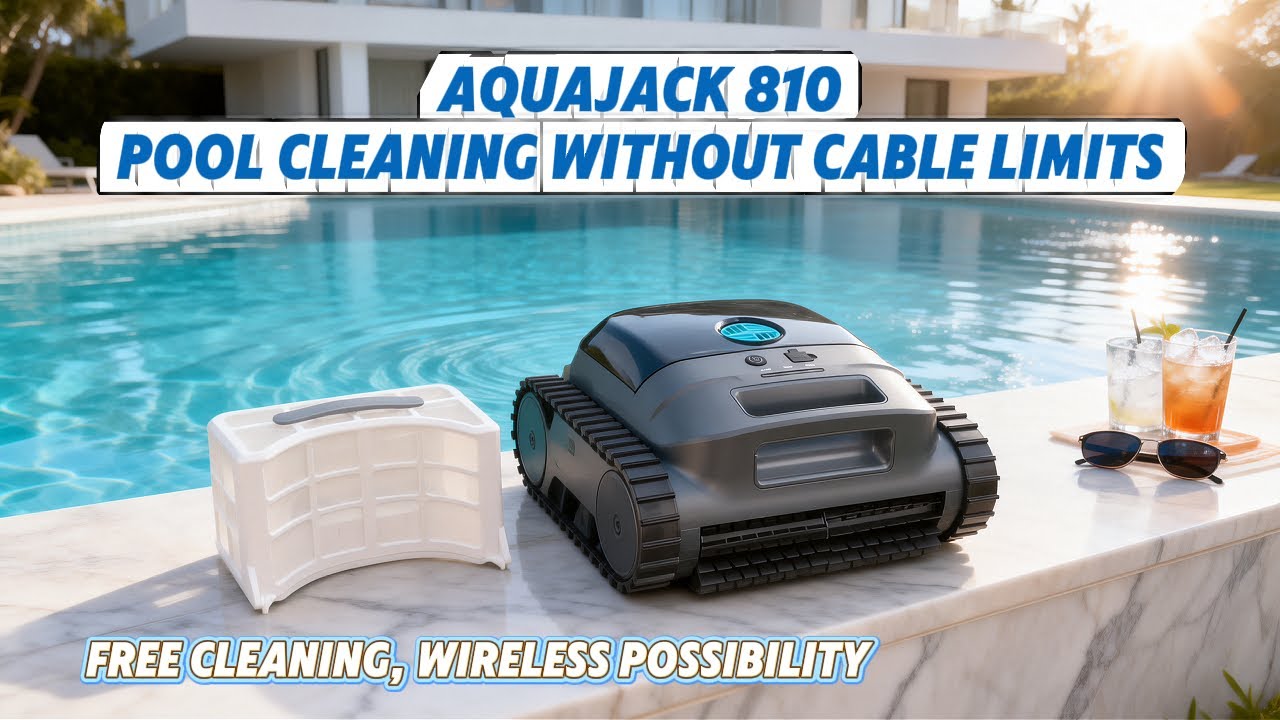 Aquajack 810 Robotic Pool Cleaner: 90 Minutes, Completely Cordless ...
