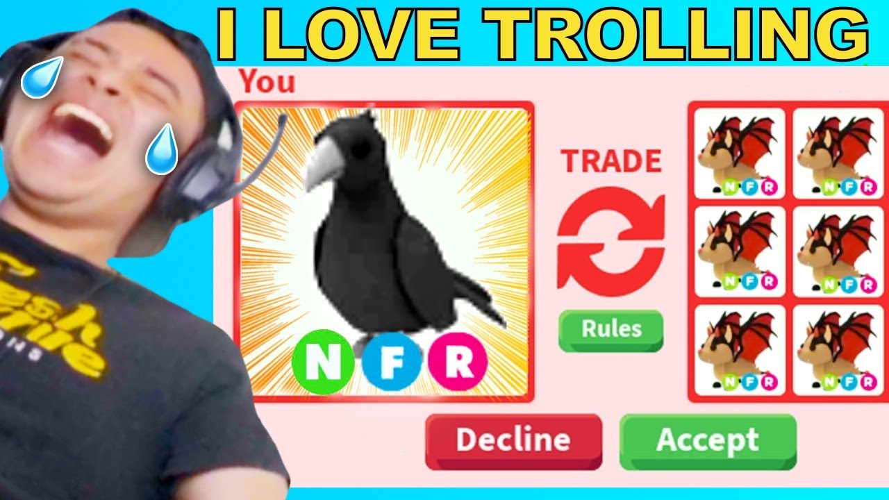 Trolling in AdoptMe with Neon Crow for Neon Bat Dragon😂 - YouTube