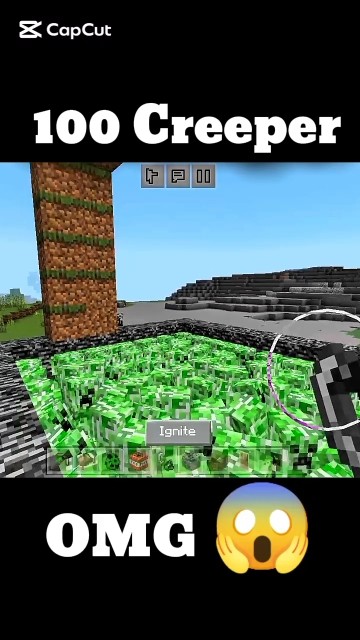 BLAST 100 CREEPER IN MINECRAFT #minecraft #omg #100 #creeper - YouTube
