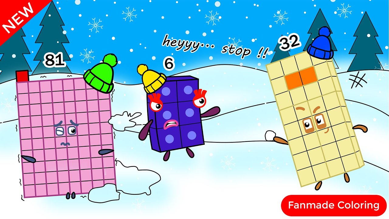Stop !! 81 Will Freeze To Death | Numberblocks Fanmade Coloring Story ...