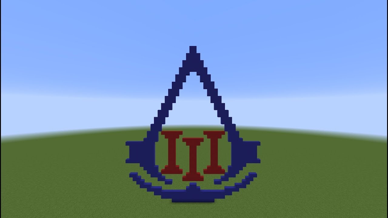 [TUTO Minecraft] Pixel Art : Logo Assassin's Creed III - YouTube