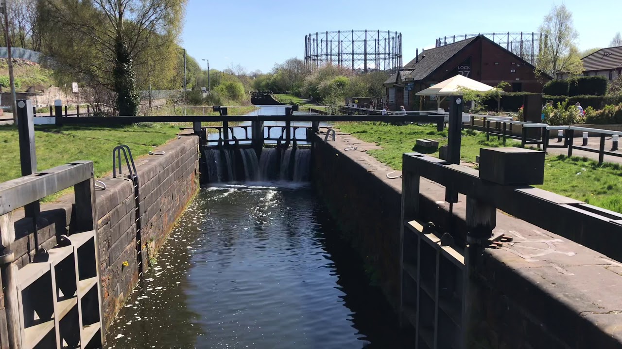 2020 Lockdown Loop #6 Canal at Blairdardie to River Kelvin, Lock 27 - YouTube