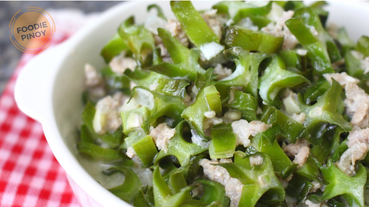 Ginataang Sigarilyas with Minced pork Recipe - Foodie Pinoy - YouTube