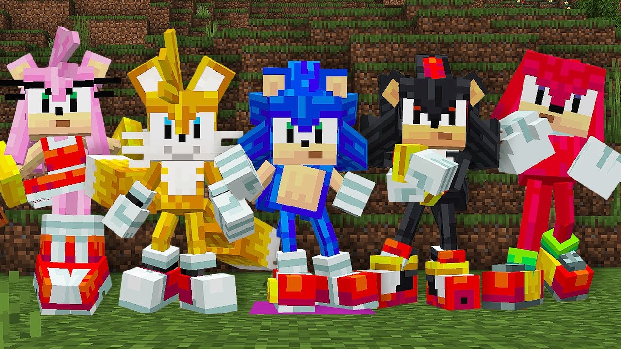 Sonic X Minecraft - All Character and Items (4K) - YouTube