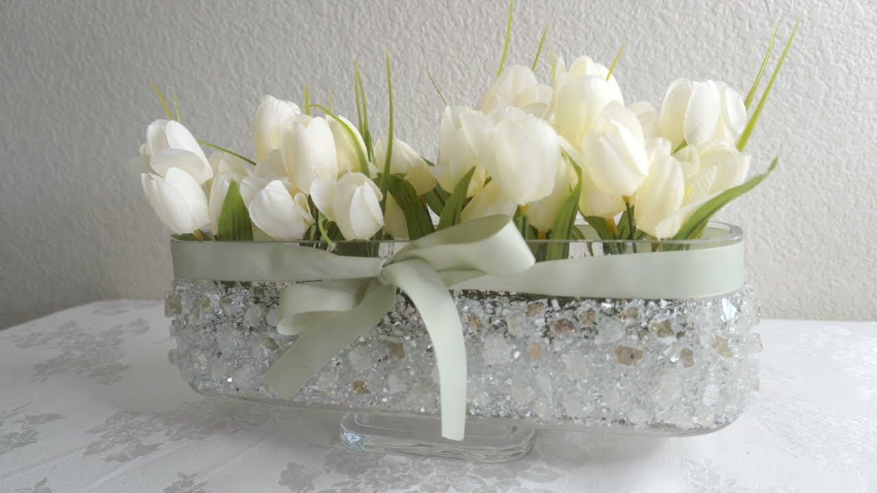 DIY | SPRING CRUSHED GLASS HOME DECOR | DECOR | QUICK - SIMPLE & EASY ...