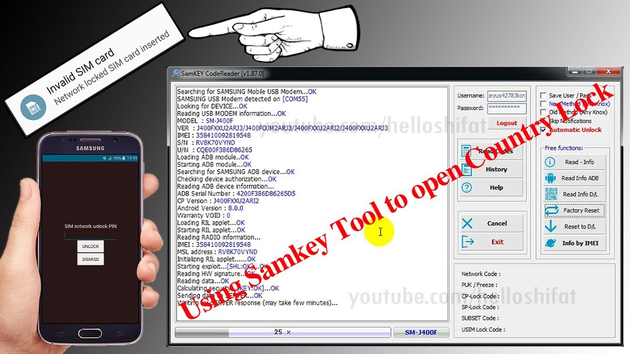 কান্ট্রি লক খোলার জন্য Samkey Tool এর ব্যাবহার | Using Samkey Tool to ...